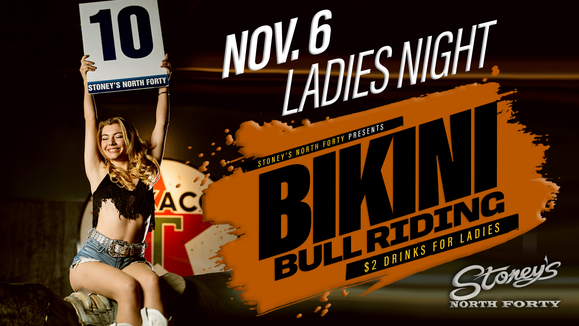 Bikini Bull Riding Ladies Night – Stoney's North Forty